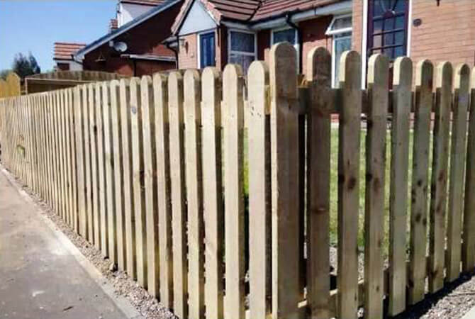Rough Sawn Picket Fence Panel | Cocklestorm Fencing