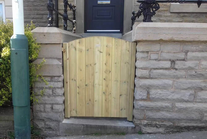 Custom Made Bow Top Tongue & Groove Gate | Cocklestorm Fencing