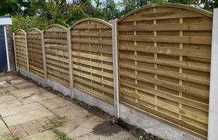 Horizontal Lattice Top Fence Designs Arched Horizonal Fence Panel